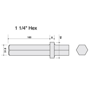 1 1/4 Hex Shank Breaker Chisels