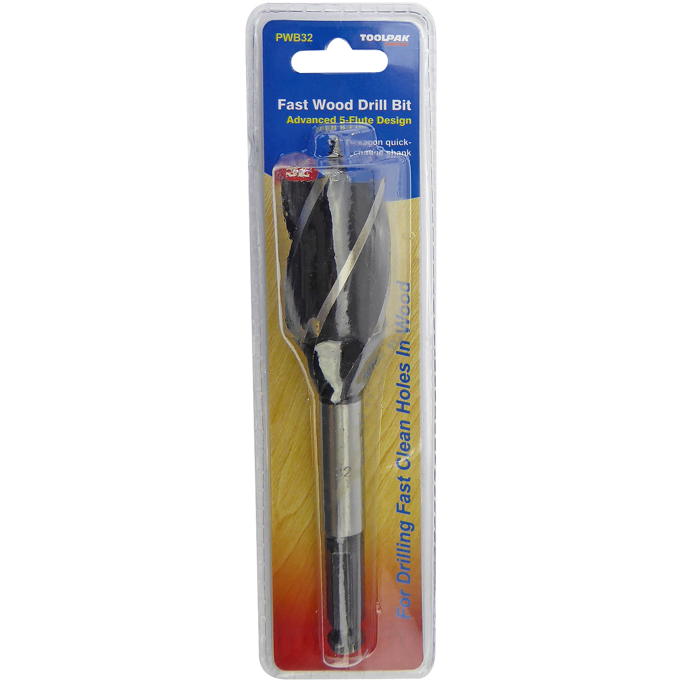 32mm x 160mm Fast 5 Cutter Wood Bit