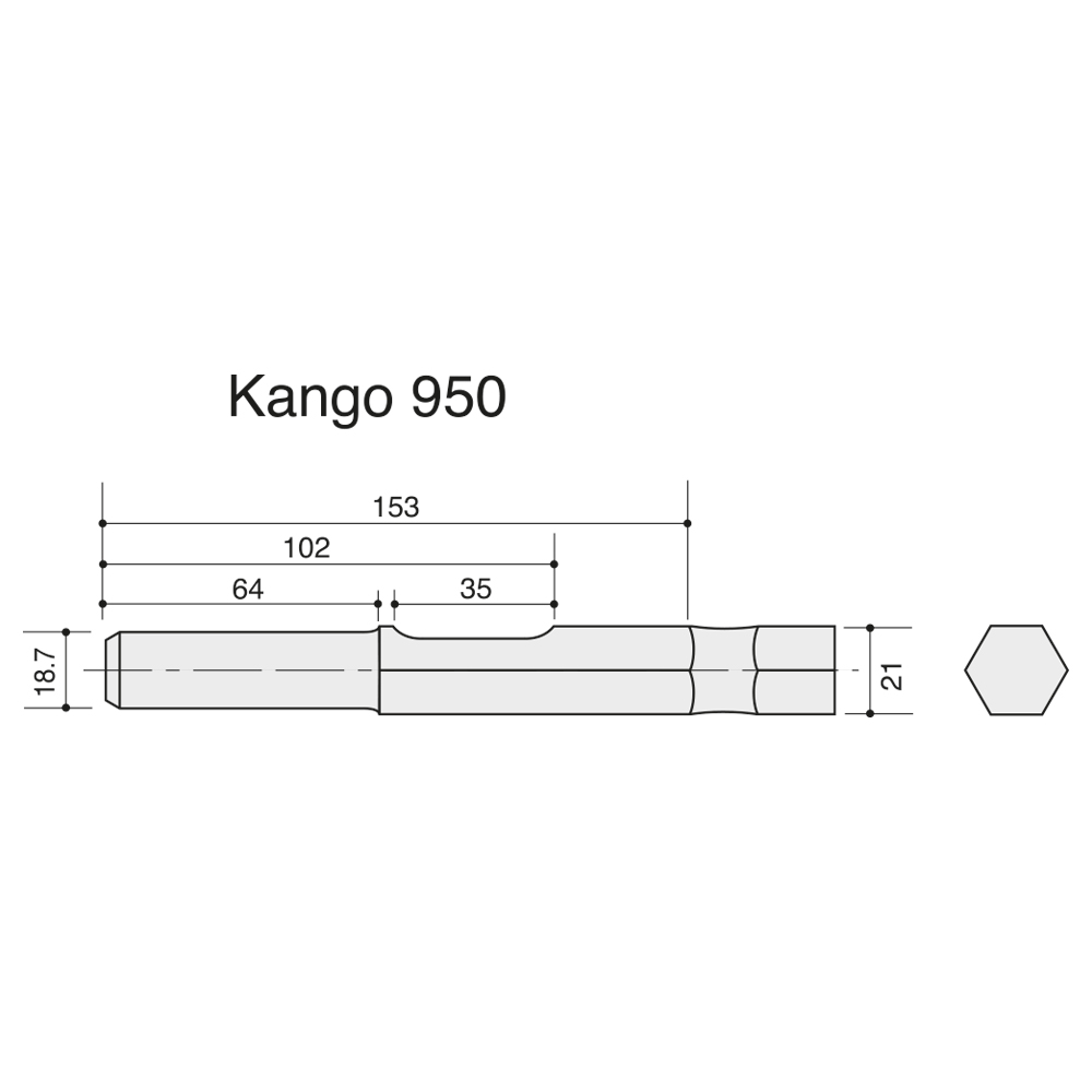 400mm Kango 950 Chisel