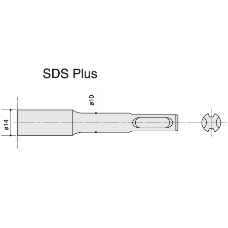 75mm x 195mm SDS Plus Tile Lifter Chisel
