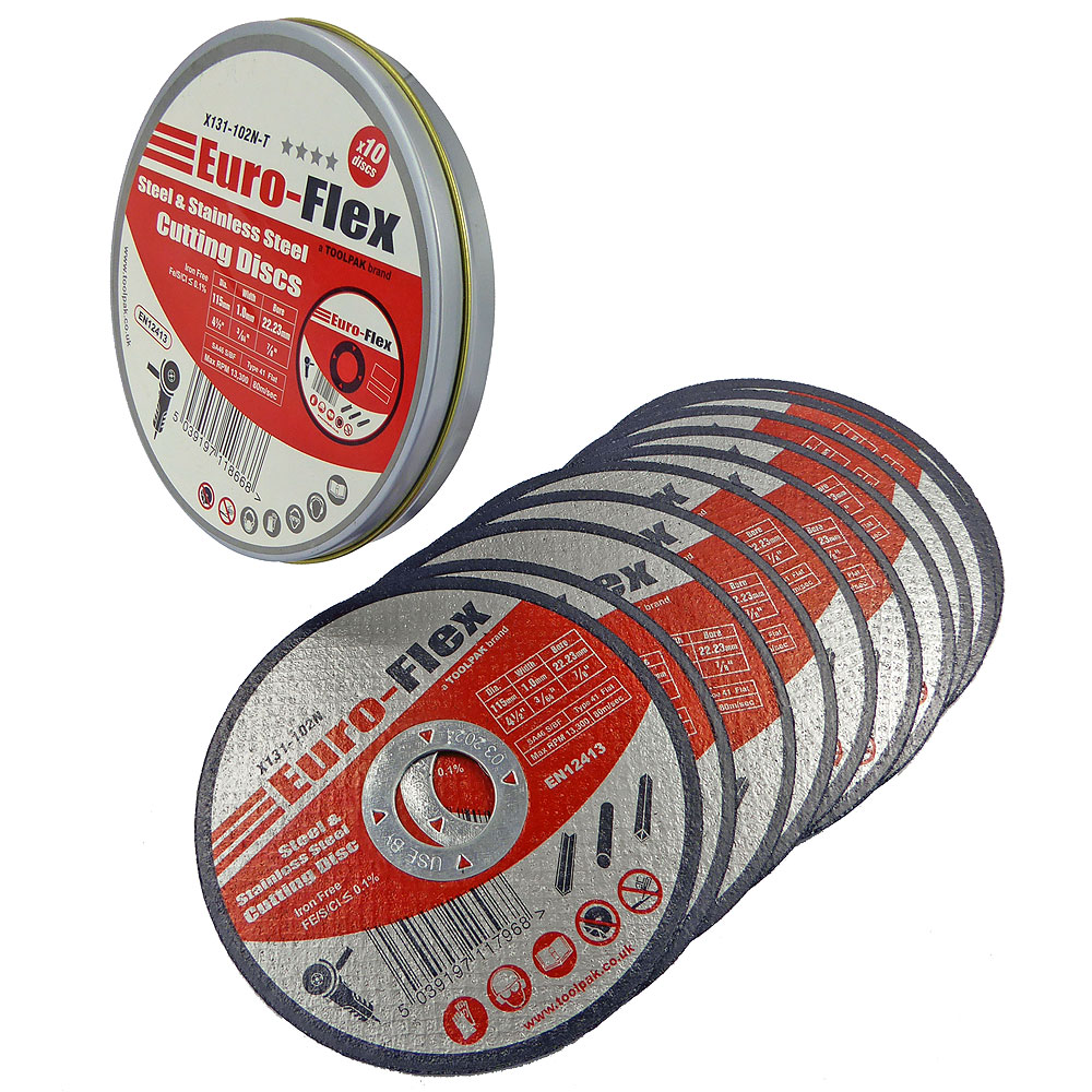 115mm x 1.0mm x 22.23mm Thin Slitting Disc - Pack of 10