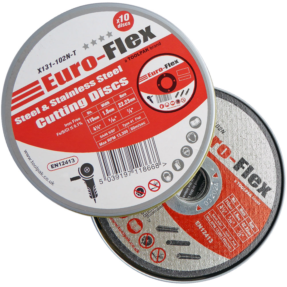 115mm x 1.0mm x 22.23mm Thin Slitting Disc - Pack of 10